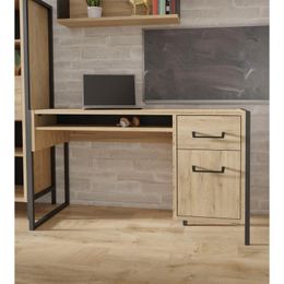 FORTE Schreibtisch braun B/H/T: 129,4cm x 74,7cm x 60,2cm