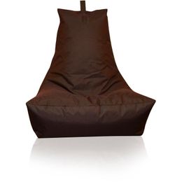 Kinzler Sitzsack &raquo;Lounge&laquo; 1 Stk. tlg. Loungesessel, Uni Farben, mit R&uuml;ckenlehne, Outdoor geeignet braun Polyester B/H/T: 100cm x 80cm