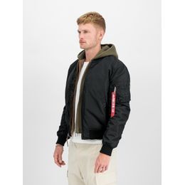 Herren Bomberjacke "MA-1 VF Vintage Fit 59", schwarz, Gr. XXL, Alpha Industries, unifarben, Web, Obermaterial: 100% Nylon, Jacken, Kunstfaser, slim
