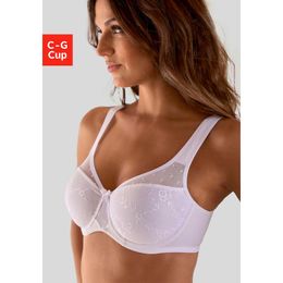 Nuance by Lascana Minimizer-BH mit B&uuml;gel, gemoldet mit floraler Spitze &ndash; ideal f&uuml;r gro&szlig;e Gr&ouml;&szlig;en wei&szlig; 80, Cup C Minimizer-BH