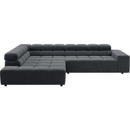 Home Affaire Ecksofa &raquo;Ancona, Ecksofa, incl. Kopfteilverstellung, Breite 319 cm, L-Form&laquo; wahlweise elektrische Sitztiefenverstellung 100% Polyester B/