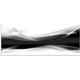 Artland Glasbild &raquo;Kreatives Element&laquo; Gegenstandslos 1 Stk. tlg. in verschiedenen Gr&ouml;&szlig;en schwarz B/H/T: 125cm x 50cm, Glasbild Gegenstandslos, 1 Stk.