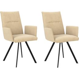 OTTO home Armlehnstuhl &raquo;Sava&laquo; (Set) 2 Stk.Metallgestell schwarz Holzwerkstoff, Metall, Polyester B/H/T: 57cm x 95cm, 2 Stk., Chenille