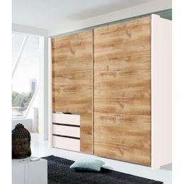 wimex Schwebet&uuml;renschrank &raquo;Level by fresh to go&laquo; wei&szlig; B/H/T: 200cm x 236cm x 65cm, Schubladen: 3 Stk. T&uuml;ren: 2 Stk.