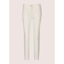 Madeleine Mode MADELEINE Damen Stoffhose "Hose Schlanke Five-Pocket mit Stretch-Komfort", wei&szlig;, Modern, Gr. 18, Obermaterial: 71% Baumwolle CO. 26% Modal CMD. 3%