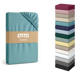 OTTO home Spannbettlaken &raquo;Physalis Topper COMFORT&laquo; bis 10 cm H&ouml;he, Bettlaken, Laken, in Comfort & Premium Qualit&auml;t blau Jersey-Elasthan, Obermaterial: