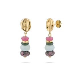 Tamaris Damen Paar Ohrh&auml;nger &raquo;Natural Stones&laquo; mit Naturstein Edelstahl