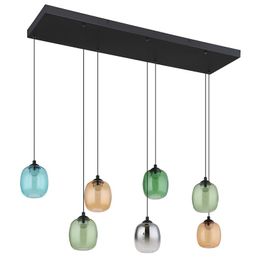NOWA LED-H&auml;ngeleuchte &raquo;MINARA&laquo; LED-Modul 1 Stk. Warmwei&szlig; Gl&auml;ser, H&auml;ngelampe, Wohnzimmer, Esstisch schwarz 1, &Oslash; 12cm H: 150cm, 1 Stk.