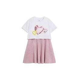 Desigual Kleid M&auml;dchen Gr&ouml;&szlig;e 110/116 gelb / rosa / pastellpink