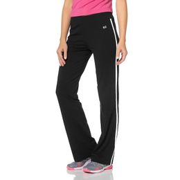 H.I.S. H.I.S Damen Leggings mit einseitig aufgesetztem Band am Bein schwarz 36, N-Gr