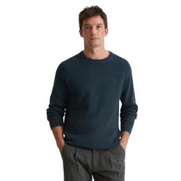 Marc O'Polo Marc O'polo Herren Marc O'Polo Rundhalspullover regular fit, aus weichem Baumwoll-Schurwoll-Mix blau L