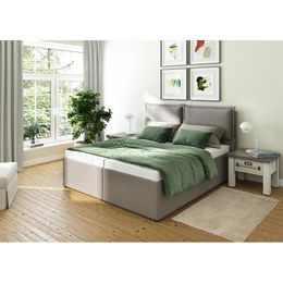 Maintal Polsterbett &raquo;Lyara&laquo; wahlweise ohne Matratze oder mit 3 Matratzenarten zur Auswahl grau Struktur fein (100% Polyester) Liegefl&auml;che L&auml;nge B: 200cm x 