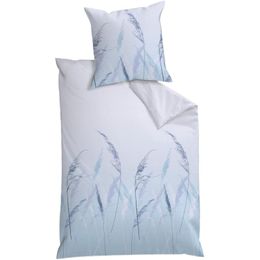Dyckhoff Bettw&auml;sche &raquo;Soft Pastel&laquo; 2 Stk. blau Flanell, Obermaterial: 100% Baumwolle B/L: 135cm x 200cm, 1 Stk., 1 Stk., Flanell, B/L: 80cm x 80cm, 2 Stk.