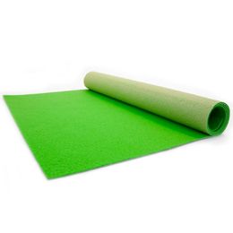 PRIMAflor-Ideen in Textil L&auml;ufer &raquo;PODIUM&laquo; rechteckig 2,6 mm H&ouml;he Breite 100 cm, robuster Nadelfilz, Uni-Farben gr&uuml;n Polypropylen (PP) B : 100cm 1 Stk.