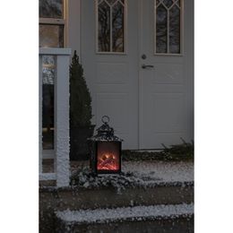 Konstsmide LED Laterne LED-Modul 1 Stk. Warmwei&szlig; LED Laterne, gro&szlig;, Kamin schwarz 6, H: 42cm, 1 Stk.
