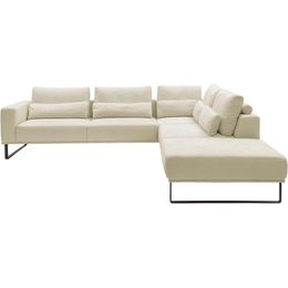 Musterring Ecksofa &raquo;JustB! PM100 Federkern & Kaltschaum, bequem, Breite 308cm, L-Form&laquo; mit Sitztiefenverstellung und Kissen, mit Metallkufe, Ma&szlig;e 290x308 cm 