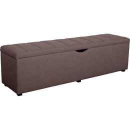Home Affaire Hockerbank &raquo;Checked&laquo; mit Stauraum, Breite 120 cm und 160 cm, als Bettbank geeignet braun Struktur fein (100% Polyester) f&uuml;r Bett Classico