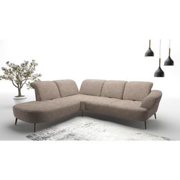 Sit & More sit&more Ecksofa &raquo;Dance, L-Form, inkl. Sitztiefenverstellung&laquo; inkl. Click&Seat, optional mit Kopfteilverstellung braun 100% Polyester B/H/T: 302cm x 