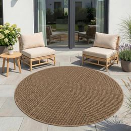 Ayyildiz Teppiche Outdoorteppich &raquo;TIMBER 1404, auch als L&auml;ufer und rund&laquo; rund 5 mm H&ouml;he L&auml;ufer, Rund, In und Outdoor, Jute Sisal Optik, Wohnzimmer, Terasse Polypropylen