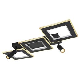 Globo LIGHTING Deckenleuchte &raquo;MARIAN&laquo; LED-Modul 1 Stk. Schwarze Deckenleuchte mit RGB Farbwechsler, Strahler drehbar schwarz 1, H: 11,5cm, 1 Stk.