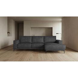 OTTO home Ecksofa &raquo;OLAND Luxus-Microfaser L-Form, B: 280 cm, Skandi-Design&laquo; L-Form, 280 cm, Wellenunterfederung, Skandi-Design, Metallf&uuml;&szlig;e grau 