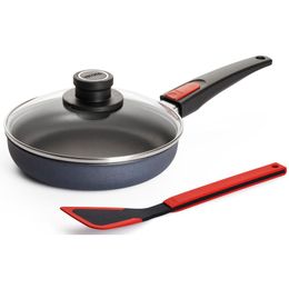 Woll Bratpfanne &raquo;MADE IN GERMANY - Diamond Lite&laquo; Aluminium Set, 3 Stk. tlg. Induktion, inkl. Pfannenwender, abnehmbarer Stiel grau &Oslash; 20cm + H&ouml;he 5cm