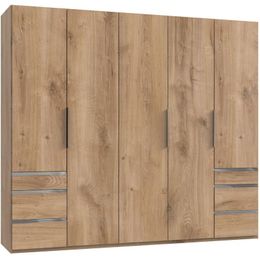wimex Kleiderschrank &raquo;Level by fresh to go&laquo; mit Schubladen braun B/H/T: 250cm x 216cm x 58cm, T&uuml;ren: 5 Stk.