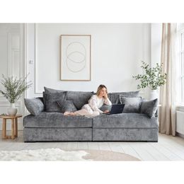 Home Affaire Big-Sofa &raquo;Casa XXL, B: 247 cm&laquo; 4 Zierkissen, Mega-Sofa, in Cord oder Chenille-Struktur, Federkern grau 100% Polyester B/H/T: 247cm x 