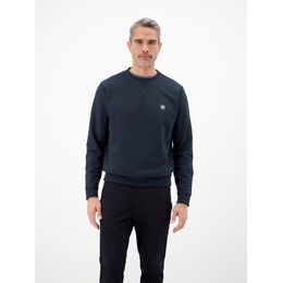 Lerros Herren Sweatshirt "Urbaner Sweatshirtstyle, weiche Haptik", blau, Gr. L, 50% Baumwolle, 50% Polyester, Sweatshirts, Unifarbenes