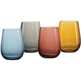 Ritzenhoff & Breker Gl&auml;ser-Set &raquo;Palermo&laquo; Trinkglas im 4er Set, je 475 ml bunt Glas &Oslash; 8cm x 11cm, 475ml, 4 Stk.