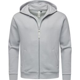 Ragwear Herren Sweatjacke "Natten", wei&szlig;, Basic, Gr. 4XL, Material: 70% Baumwolle, 30% Polyester, Sweatjacken, Weiche Herren Alltagsjacke mit Kapuze