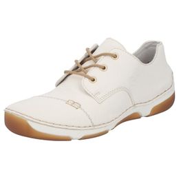 Rieker Damen Sneaker Schn&uuml;rschuh, Halbschuh, Casual-Schn&uuml;rer mit softer Innensohle wei&szlig; 43