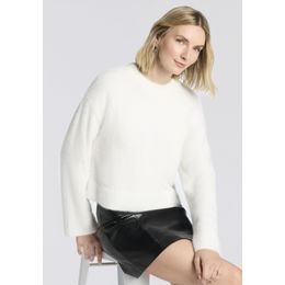 Hugo Damen Strickpullover "Sfurryna", wei&szlig;, Gr. M, unifarben, Strick, Obermaterial: 100% Polyamid, Pullover, Oversize, Crew Neck