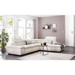 OTTO home Ecksofa &raquo;Alberto L-Form&laquo; mit Kopfteilverstellung, wahlweise mit Schlaffunktion beige 100% Polyester;Luxus-Microfaser weich (9)0% Polyester /