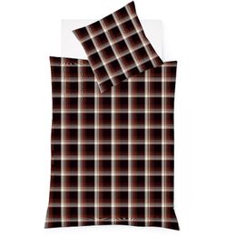 Fleuresse Bettw&auml;sche &raquo;Lech 4308&laquo; 3 Stk. Edelflanell, Baumwolle, in Gr. 135x200, 155x220, 200x200cm braun Flanell, Obermaterial: 100% Baumwolle B/L: 