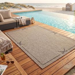 Sansibar Teppich &raquo;Nordsee Beach SA-035&laquo; rechteckig 5 mm H&ouml;he modernes Design, meliert, Motiv: S&auml;bel, In- und Outdoor geeignet beige Polypropylen B : 160cm 1 