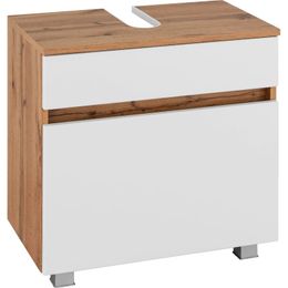 Welltime Waschbeckenunterschrank &raquo;Lucca&laquo; Inklusive Ausschnitt f&uuml;r Siphon wei&szlig; B/H/T: 60cm x 60cm x 35cm, Schubladen: 1 Stk.