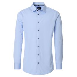 Venti Herren Businesshemd "Venti Businesshemd extra langer Arm 72cm uni", blau, Gr. 41, unifarben, 100% Baumwolle, Hemden