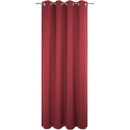 WIRTH Vorhang &raquo;Trondheim B&laquo; &Ouml;sen 1 Stk. tlg. rot Chenille, Polyacryl 355cm, &Ouml;sen, 132cm