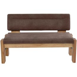 K+w Komfort & Wohnen K+W Komfort & Wohnen Polsterbank gepolsterte Stauraumbank, Massivholz, in 2 Breiten 161cm oder 181cm braun B/H/T: 161cm x 90cm x 63cm, Microfaser 760