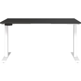 Germania Schreibtisch &raquo;Jet&laquo; moderne Farbvariationen, Breite 120/140/160/180 cm, Made in Germany grau B/H/T: 140cm x 72cm x 80cm, Gestellfarbe wei&szlig;