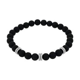 Amor Herren Armband mit Achat 19cm, Edelstahl