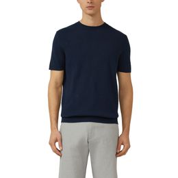 s.Oliver Herren T-Shirtnavy, Gr. XXXL, unifarben, Strick, Obermaterial: 100% Baumwolle, Shirts, mit Leinen Anteil