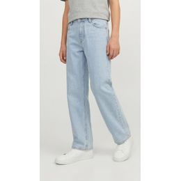 Jack & Jones Kinder Relax-fit-Jeans "JJIALEX JJORIGINAL AT 041 JNR", blau, Gr. 128, JACK & JONES JUNIOR, clean, Denim/Jeans, Obermaterial: 100% Baumwolle, Jeans
