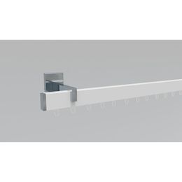 Indeko Gardinenstange &raquo;Bern&laquo; 1 l&auml;ufig-l&auml;ufig Wunschma&szlig;l&auml;nge Innenlauf Komplett-Set inkl. Gleitern und Montagematerial wei&szlig; Aluminium B/L: 220cm, 1 Stk