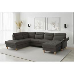 Sit & More sit&more Wohnlandschaft &raquo;Pamela, U-Form, B: 292 cm, Leder&laquo; B/H/T: 292cm x 90cm x 212cm, NaturLEDER , Ottomane links, ohne Bett,ohne Bettkasten,ohne 