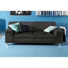 Home Affaire 2,5-Sitzer &raquo;Jamie zeitlos elegant, klares Design, komfortabel&laquo; schwarz B/H/T: 190cm x 72cm x 80cm, Microfaser PRIMABELLE , ohne Funktion