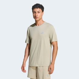 Herren Laufshirt "RUN ESS TEE M", beige, Gr. S, adidas Performance, Obermaterial: 100% Polyester, Shirts