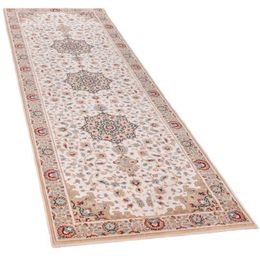 Theko Wollteppich &raquo;Dolna - 859&laquo; rechteckig 10 mm H&ouml;he Kurzflor, reine Wolle, Orient-Optik beige Schurwolle B : 80cm 1 Stk., 10mm, L: 250cm