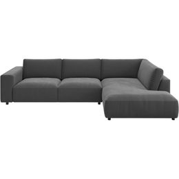 Musterring Ecksofa &raquo;MR LUCIA, Luxuri&ouml;se Wohlf&uuml;hlgarnitur von &laquo; Erstklassige Kammerkissen, komfortable Umbauecke & zeitloser Look grau 94% Polyester, 6% Nylon B/H